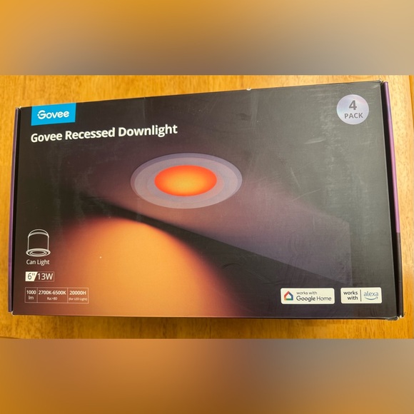 Other | Govee Smart Retrofit Recessed Lighting 6 Inch Wifi Bluetooth 4 ...